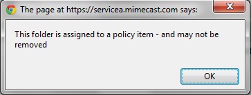 Mimecast Administration Console - Managing Folders – Mimecast