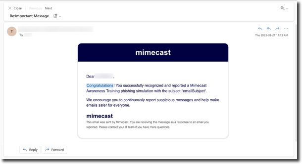 End User Applications Configuring Outlook End User Reporting Mimecast