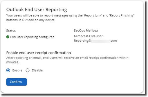 Detections - Outlook End User Reporting – Mimecast