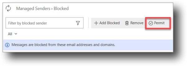 Mimecast for Outlook - Managed Senders – Mimecast