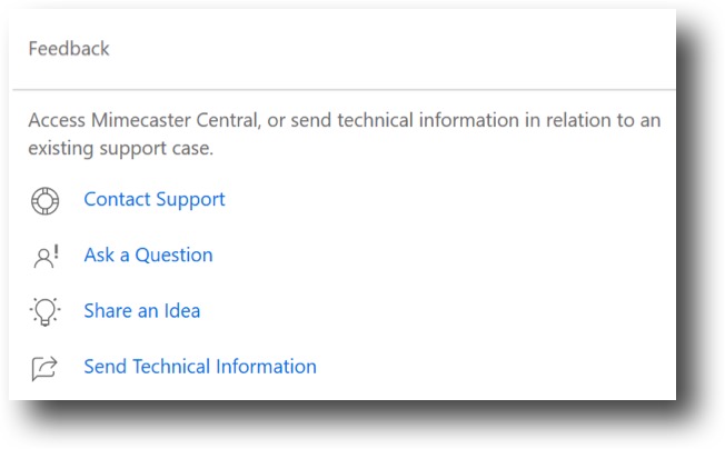 Mimecast for Outlook - Submitting Feedback and Getting Help – Mimecast