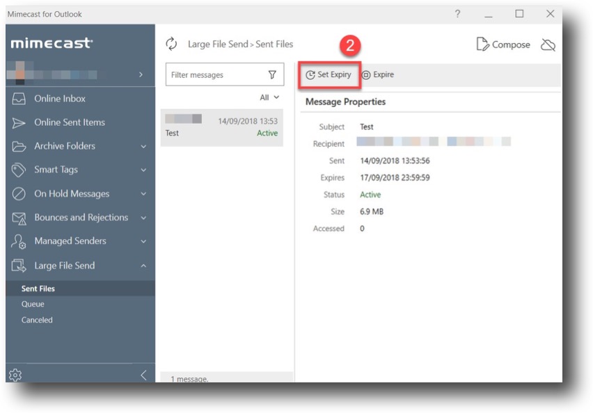 Large File Send - Attachments – Mimecast
