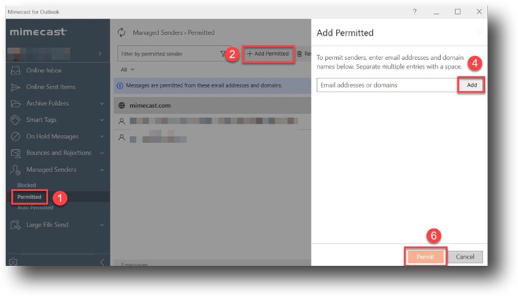 Mimecast for Outlook - Managed Senders – Mimecast