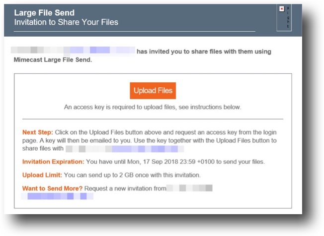 Large File Send - Requesting Attachments – Mimecast