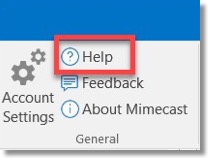 Mimecast for Outlook - Submitting Feedback and Getting Help – Mimecast
