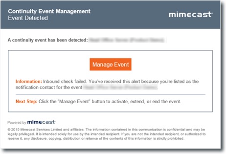 Continuity - Managing Continuity Events – Mimecast