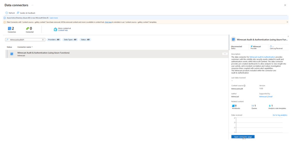 API & Integrations - Microsoft Sentinel Integration – Mimecast