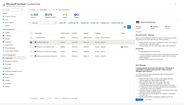 API & Integrations - Microsoft Sentinel Integration – Mimecast