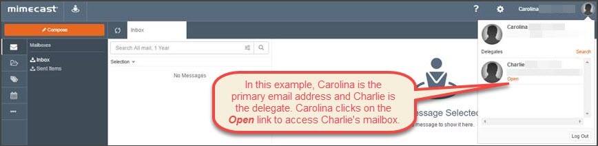 Administration - Configuring Delegate Mailbox Access – Mimecast