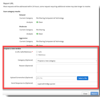 Targeted Threat Protection - URL Protect - Reporting URLs – Mimecast