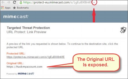 Targeted Threat Protection - URL Protect - Verifying a URL – Mimecast