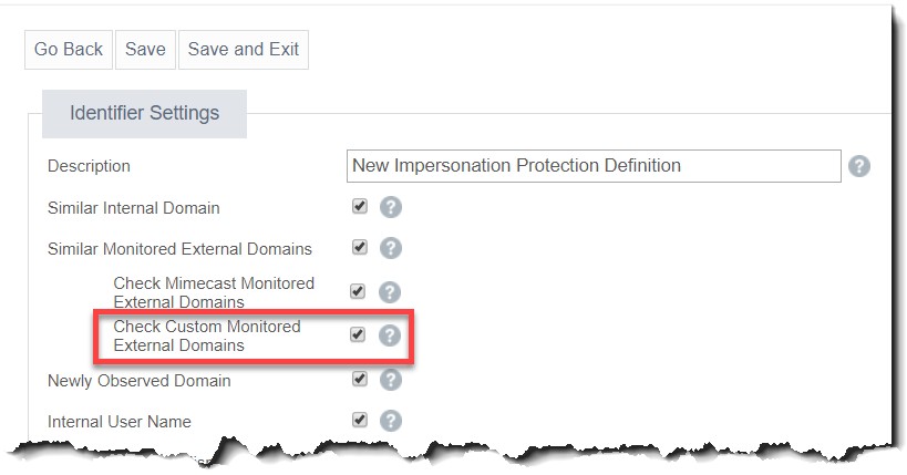 Targeted Threat Protection - Impersonation Protect - Custom Monitored ...