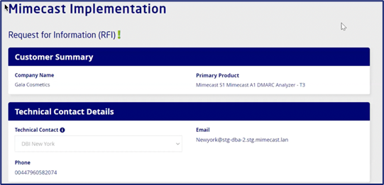 Mimecast Partner - Request for Information Form – Mimecast