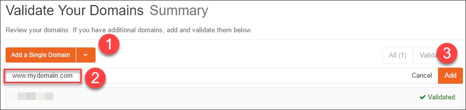 Connect Application - Validating Domains – Mimecast