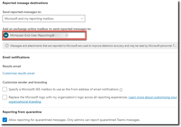 Detections - Outlook End User Reporting – Mimecast