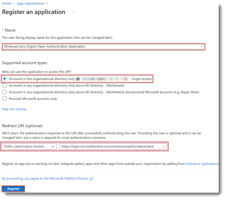 Mimecast Synchronization Engine - Configuring Open Auth (OAuth) – Mimecast