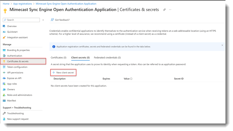 Mimecast Synchronization Engine - Configuring Open Auth (OAuth) – Mimecast