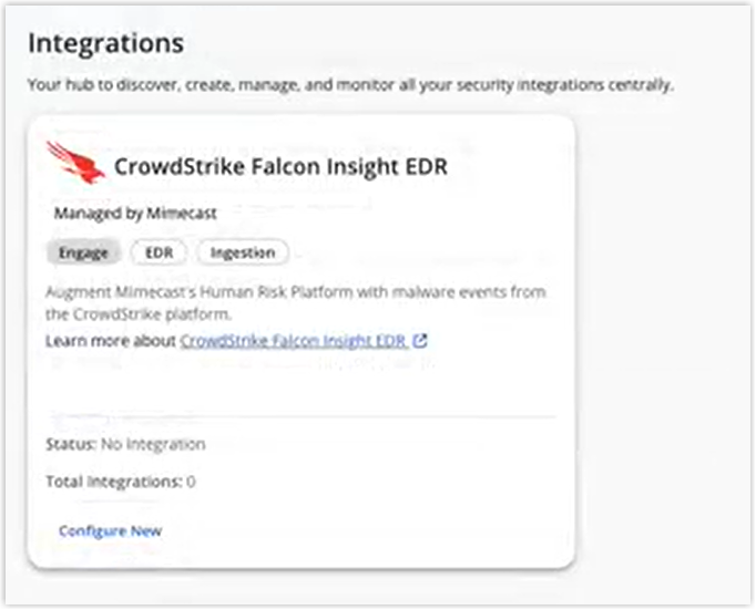 CrowdStrike Integration Cloud Gateway – Mimecast