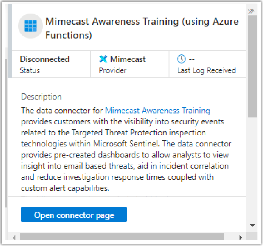 API & Integrations - Microsoft Azure Sentinel v3 – Mimecast