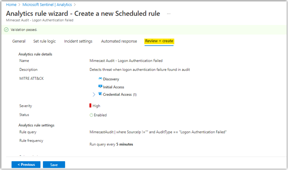 API & Integrations - Microsoft Azure Sentinel v3 – Mimecast