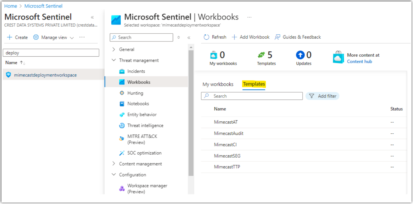 API & Integrations - Microsoft Azure Sentinel v3 – Mimecast