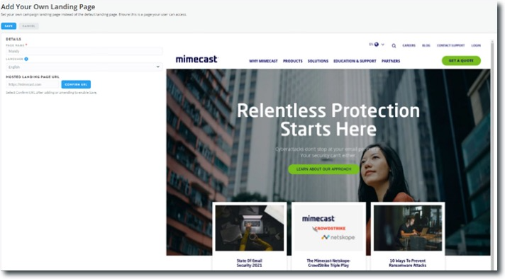 Awareness Training - Phishing Landing Pages – Mimecast