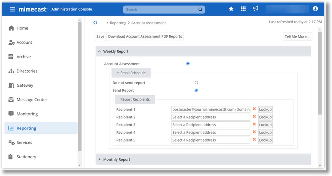Mimecast Account Assessment Report - Access – Mimecast