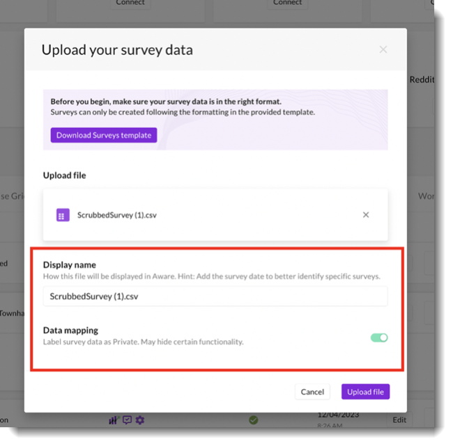 Aware - How to Upload a Survey – Mimecast