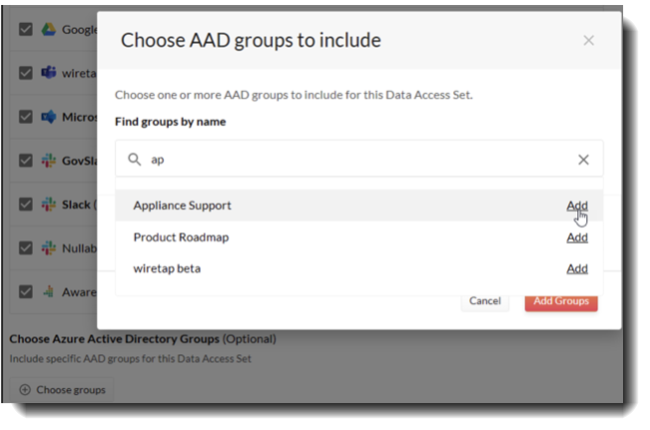 Aware - Creating a Data Access Set – Mimecast