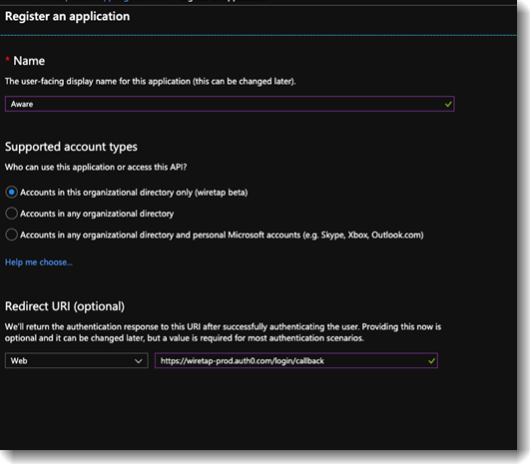 Aware - Azure AD SSO – Mimecast