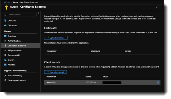 Aware - Azure AD SSO – Mimecast