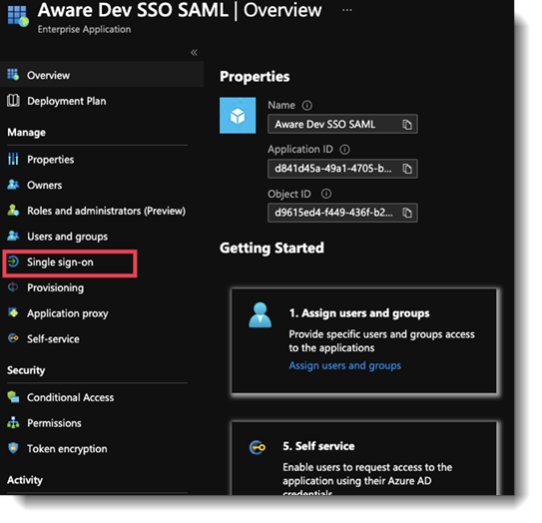 Aware - Azure SAML 2.0 SSO – Mimecast