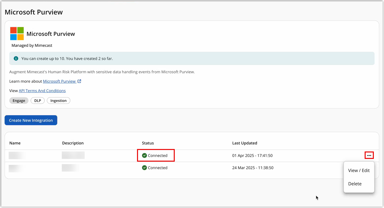 API & Integrations - Microsoft Purview Integration – Mimecast
