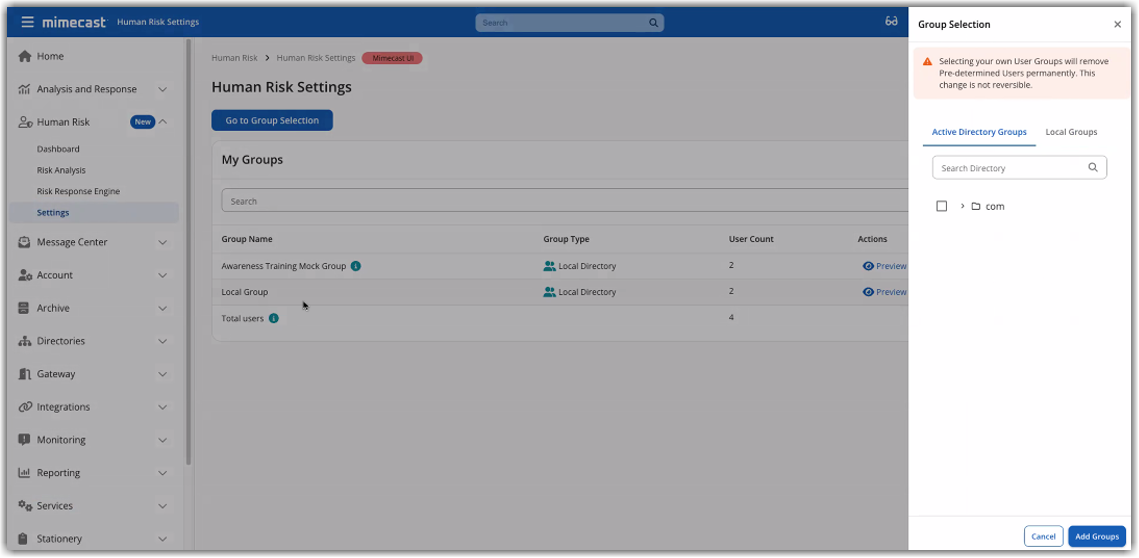 Human Risk Command Center - Overview – Mimecast