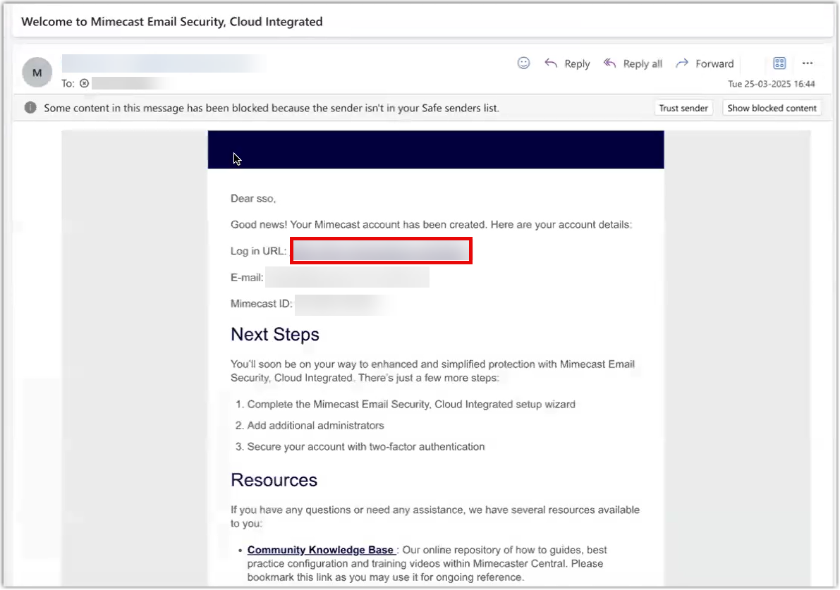 Getting Started – Mimecast