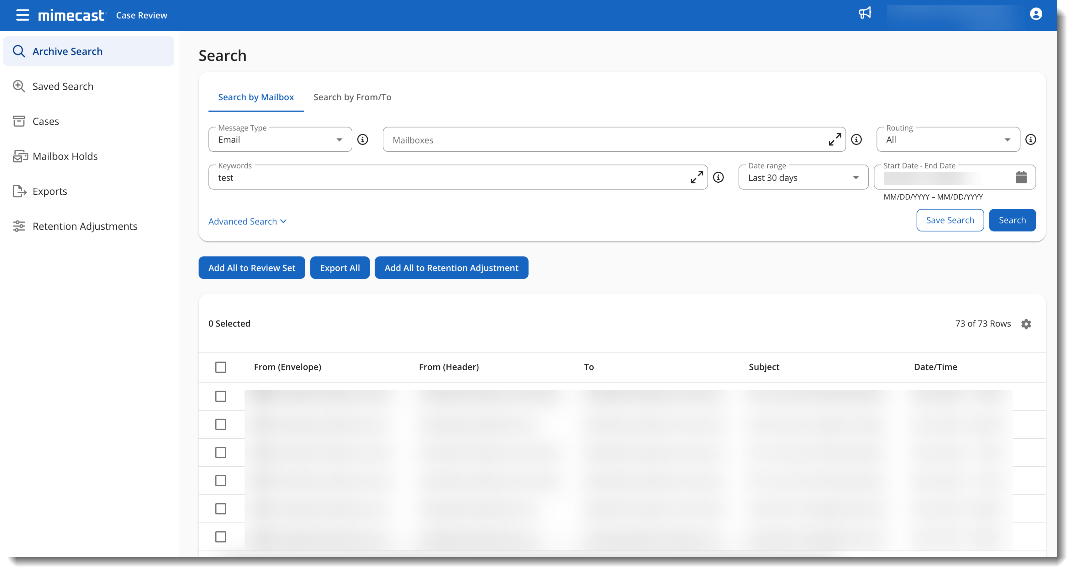 Case Review - Retention Adjustments – Mimecast