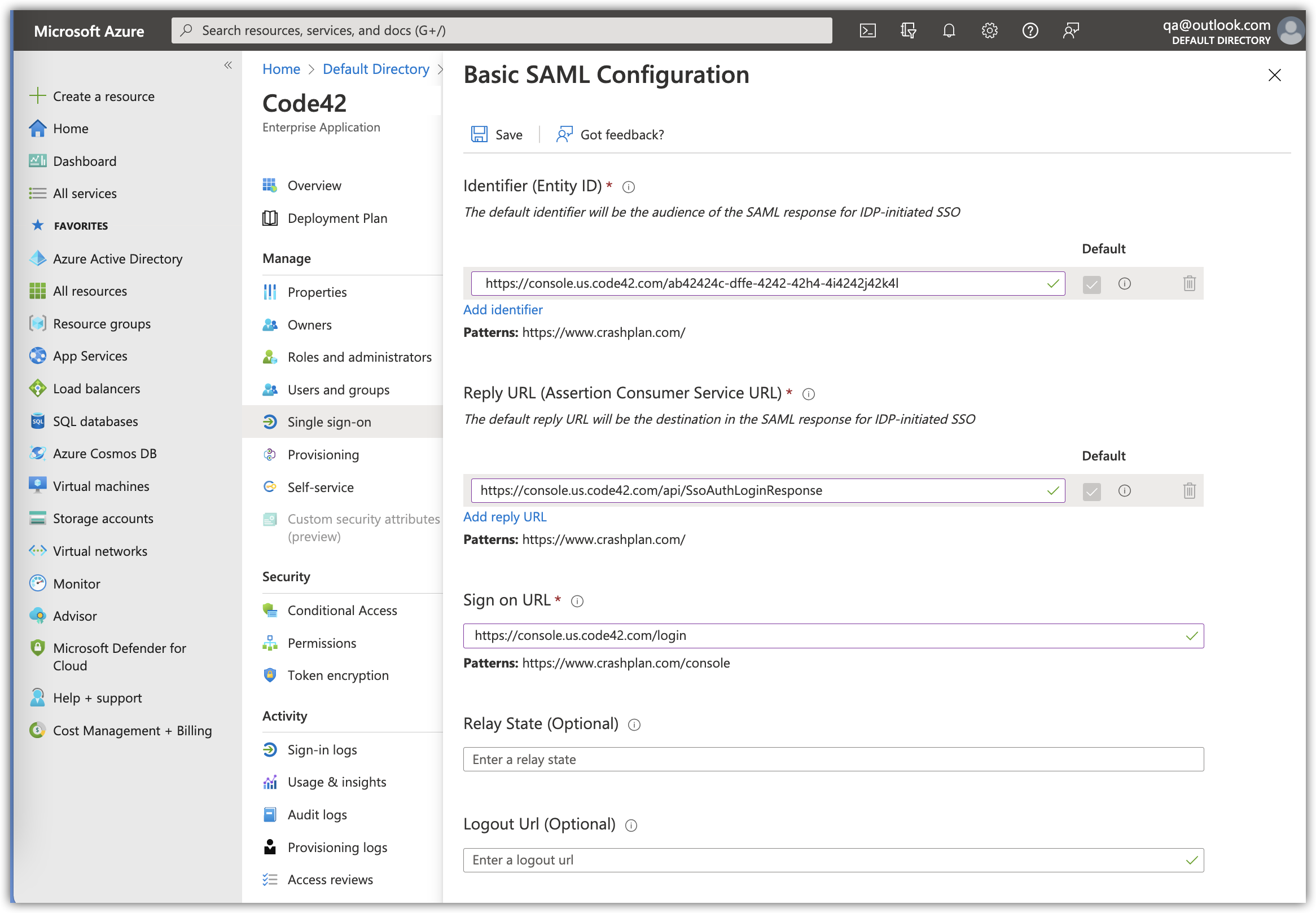 Entra (formerly Azure) SSO configuration for Incydr – Mimecast