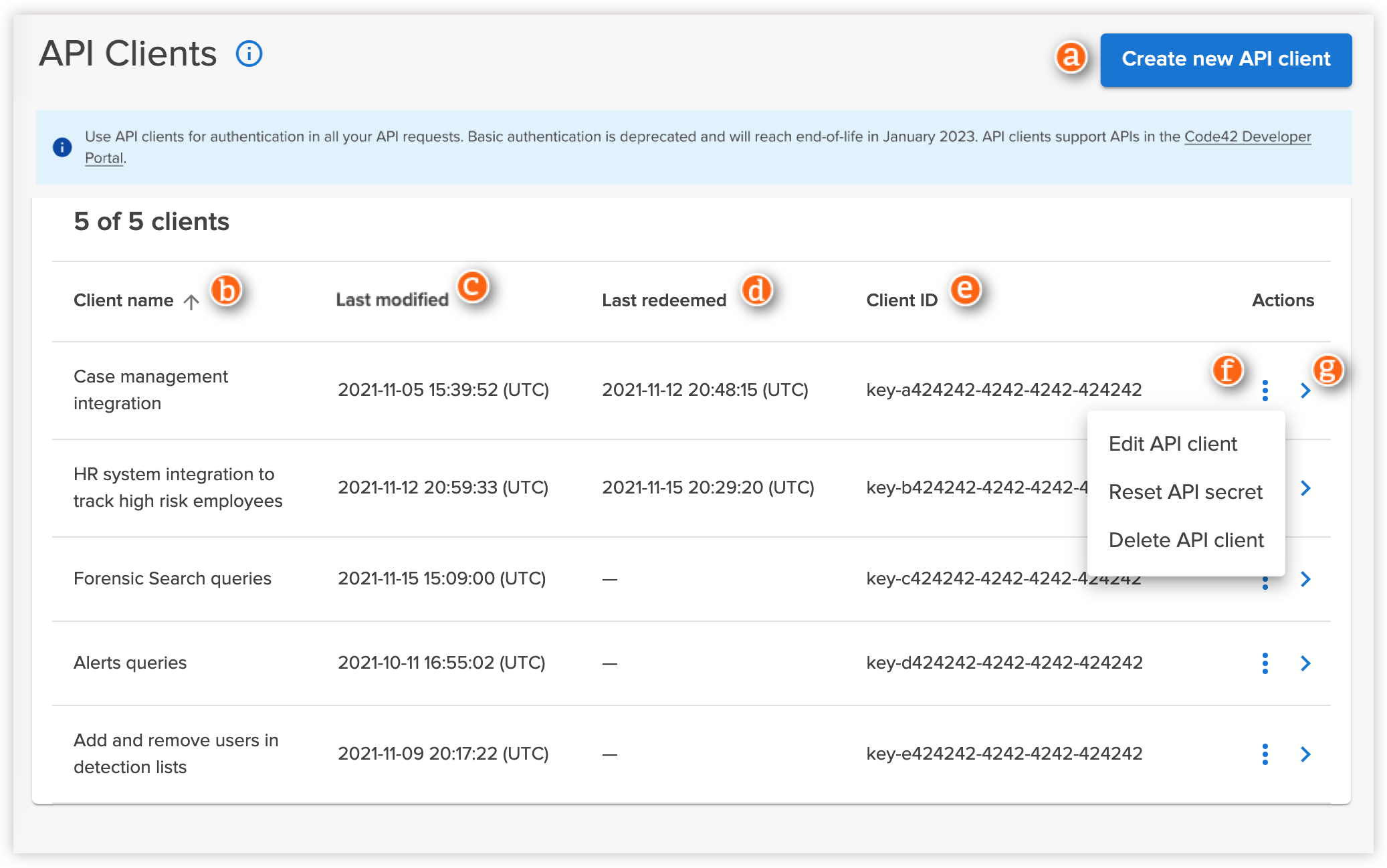 API clients – Mimecast