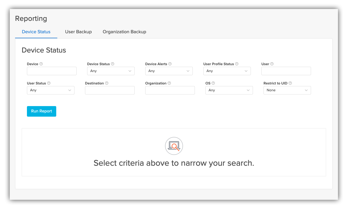 Identify backup agent versions on user devices – Mimecast