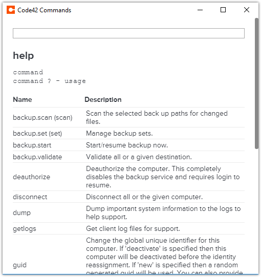 Backup agent commands – Mimecast