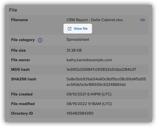 View cloud storage files – Mimecast