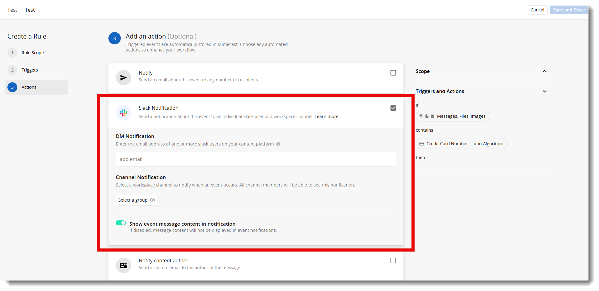 Aware 2.0 - Slack Bot for Signal Notifications – Mimecast