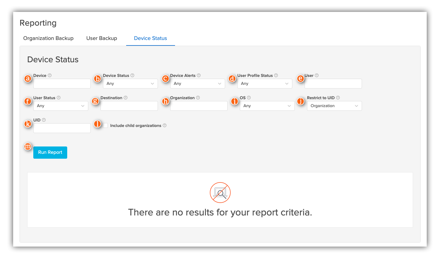 Device Status report reference – Mimecast