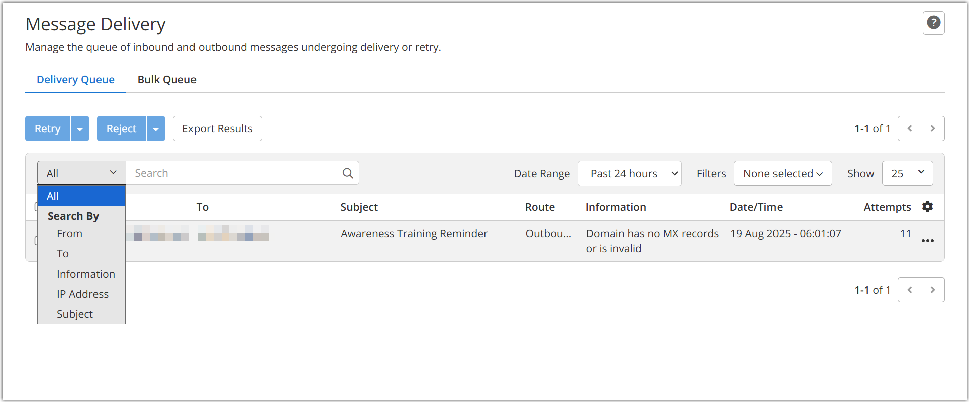 Message Tracking - Accessing Message Delivery – Mimecast
