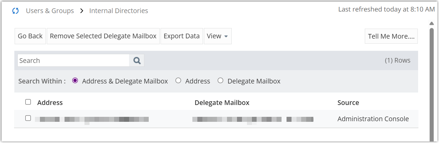 Administration - Configuring Delegate Mailbox Access – Mimecast