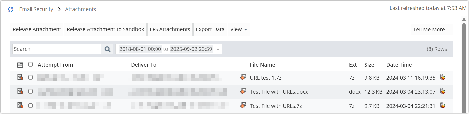 Policies - Monitoring Attachments – Mimecast