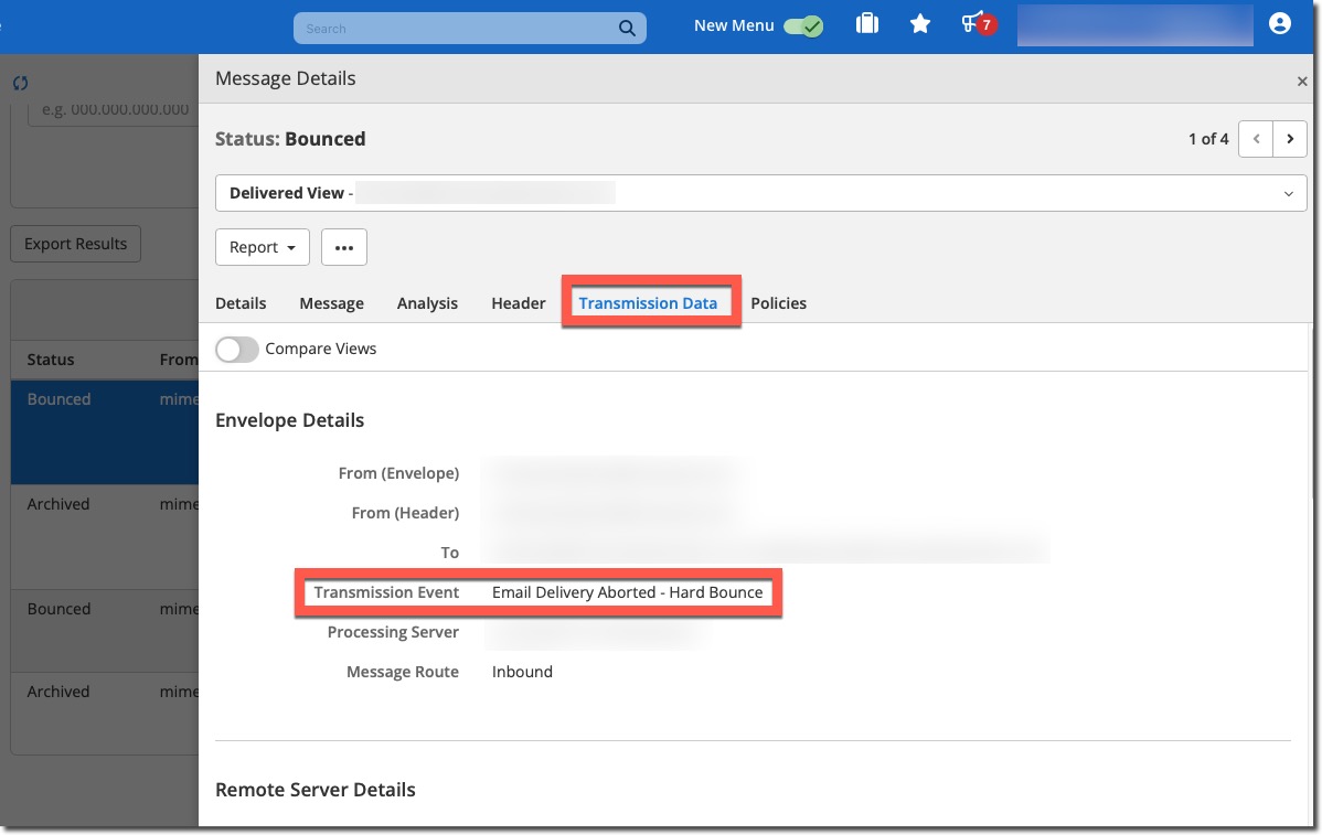 Message Tracking - Message Statuses – Mimecast