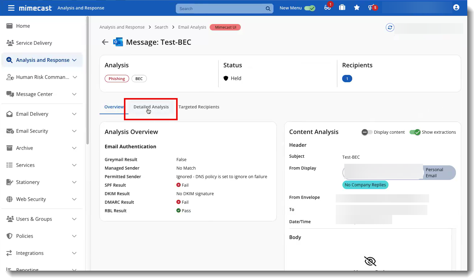 Advanced BEC Overview – Mimecast