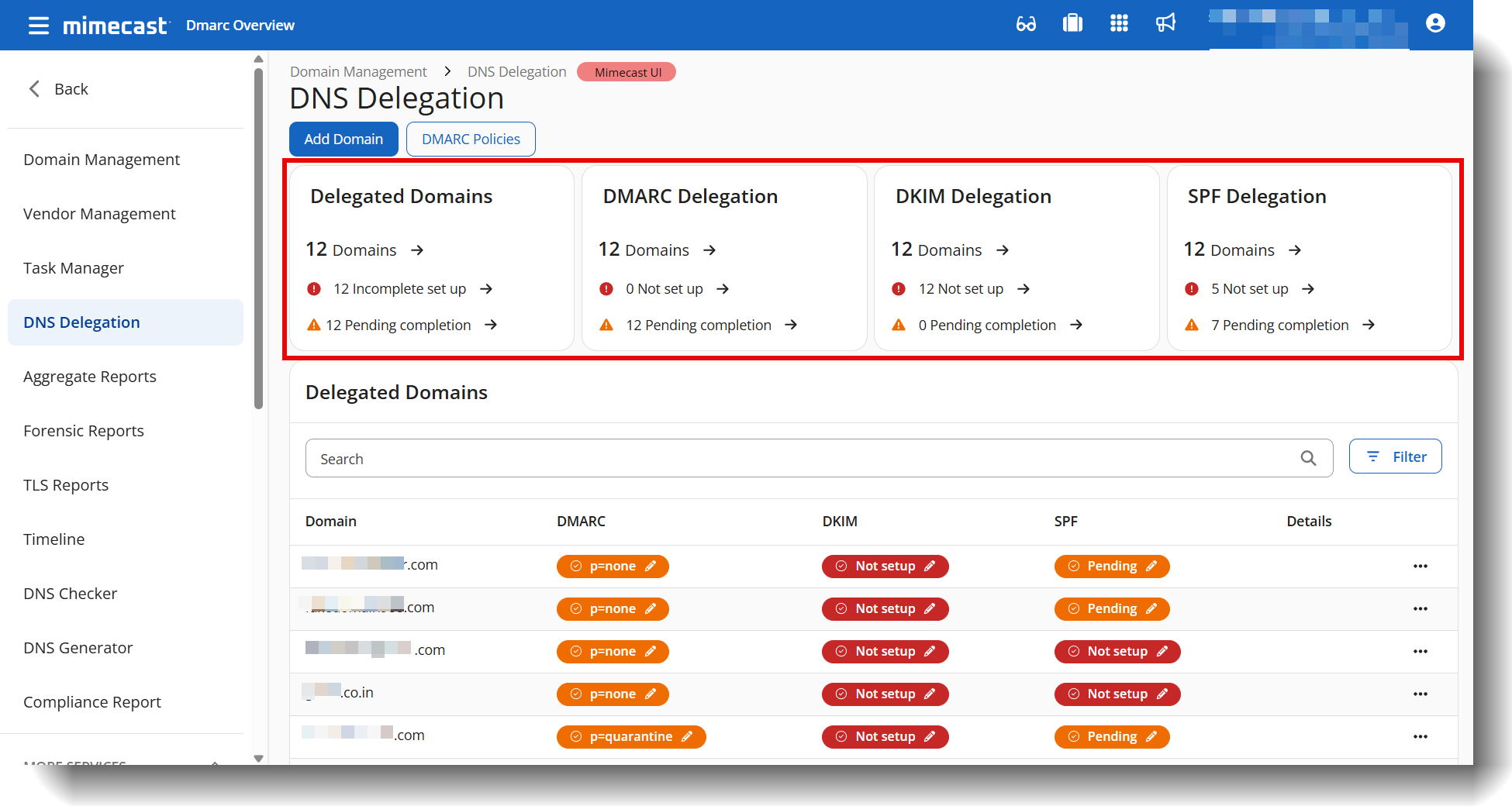 DMARC Analyzer 2.0 - DNS Delegation – Mimecast
